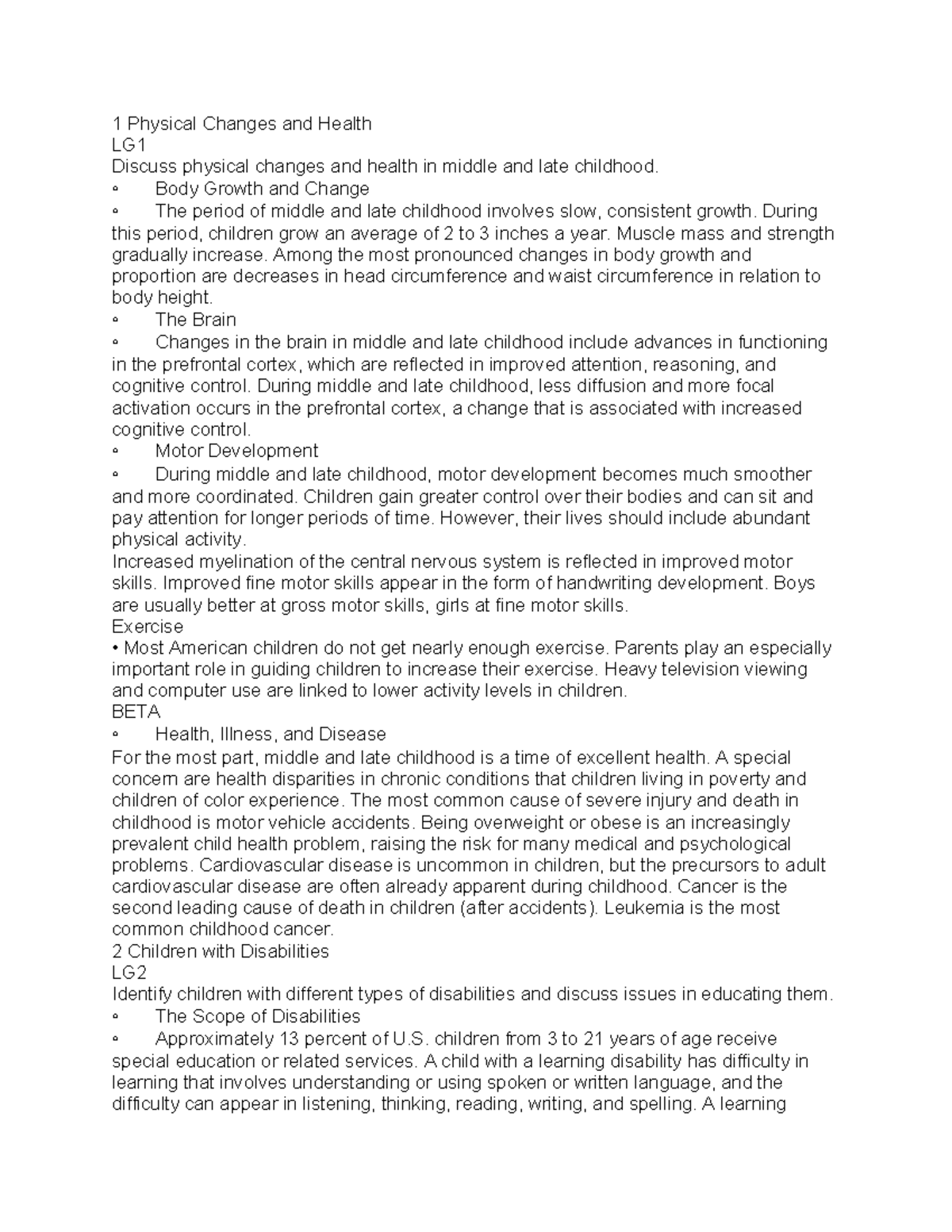 Middle and Late Childhood Development: Physical & Cognitive Changes ...