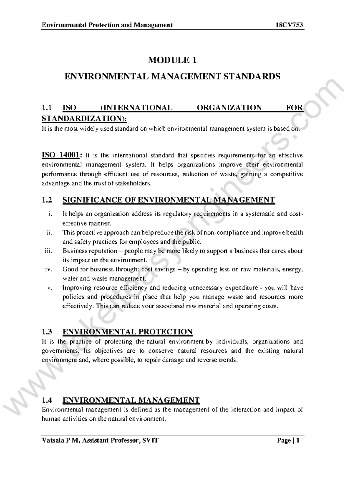EPM 101: Comprehensive Environmental Management Notes and Standards ...