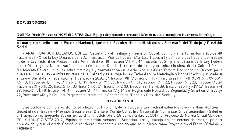 NOM-017-STPS-2024: Equipo de Protección Personal en Centros de Trabajo ...