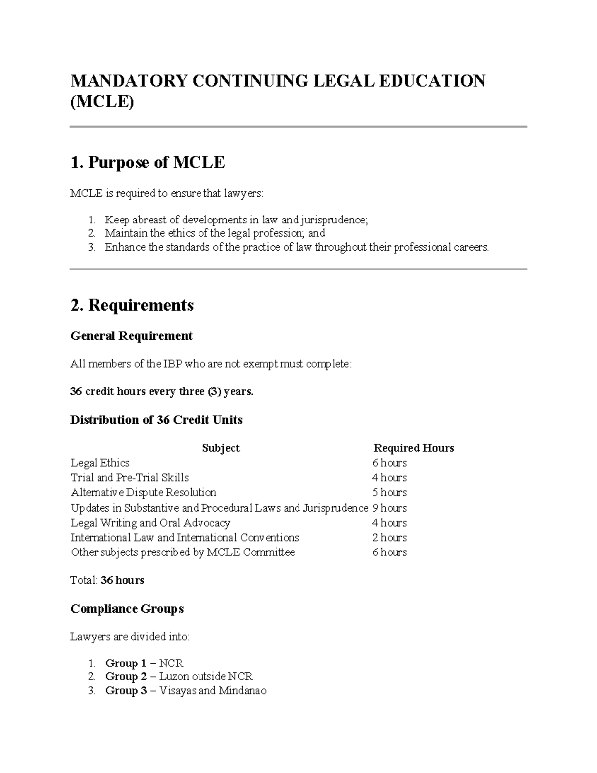 MCLE-IBP: Essential Guide to Continuing Legal Education Requirements ...