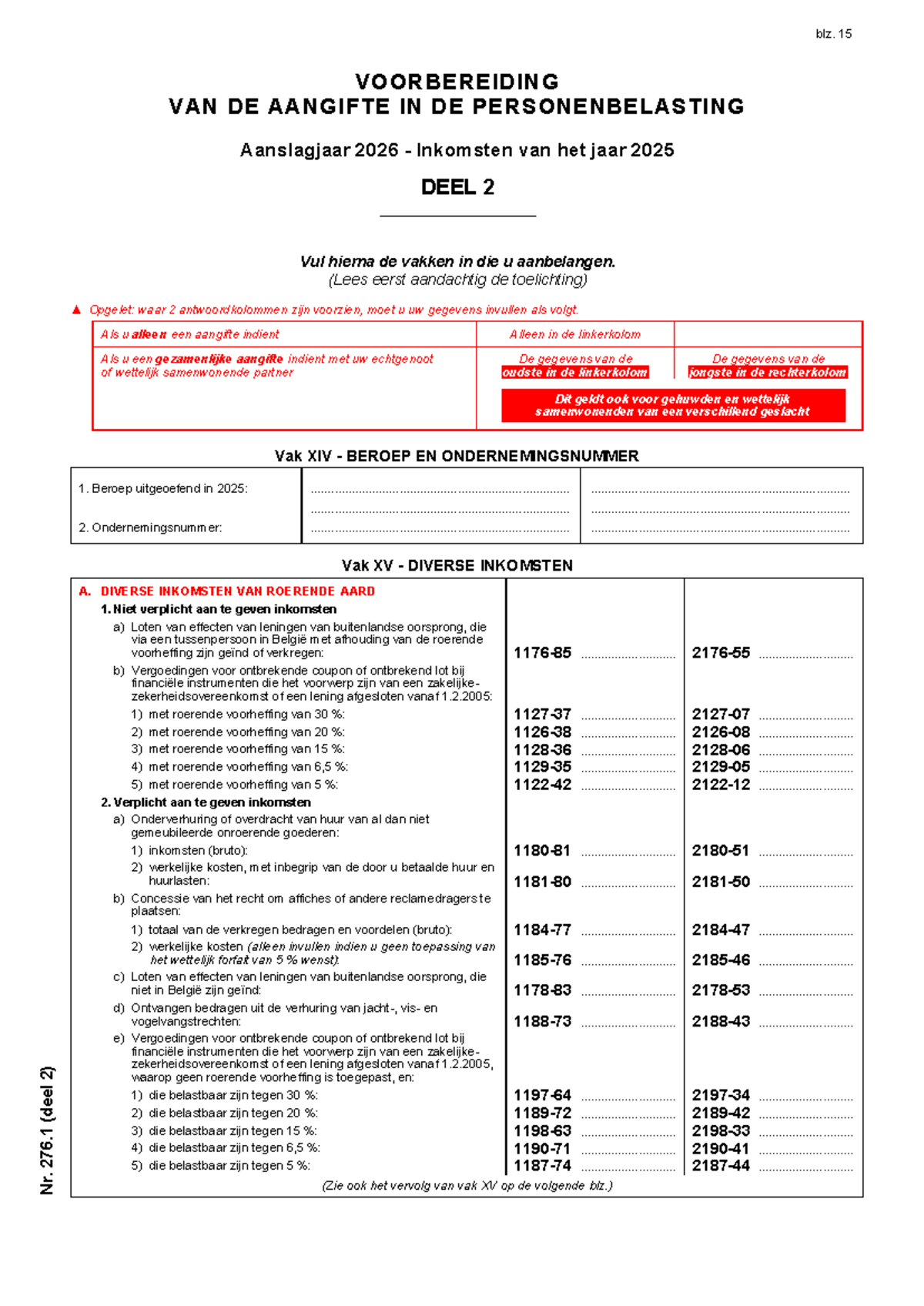 Fiscaliteit Aangifte Voorbereiding 2026 - Deel 2 Inkomsten 2025 - Studocu