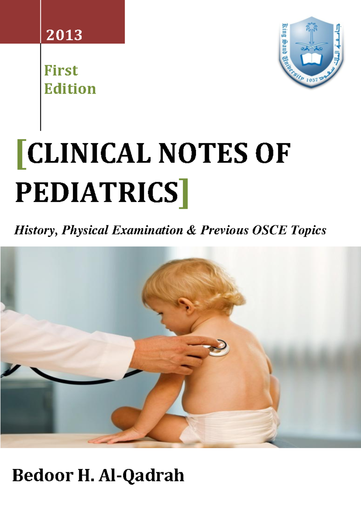 Pediatric Practical Notes: History & Physical Examination (2013) - Studocu