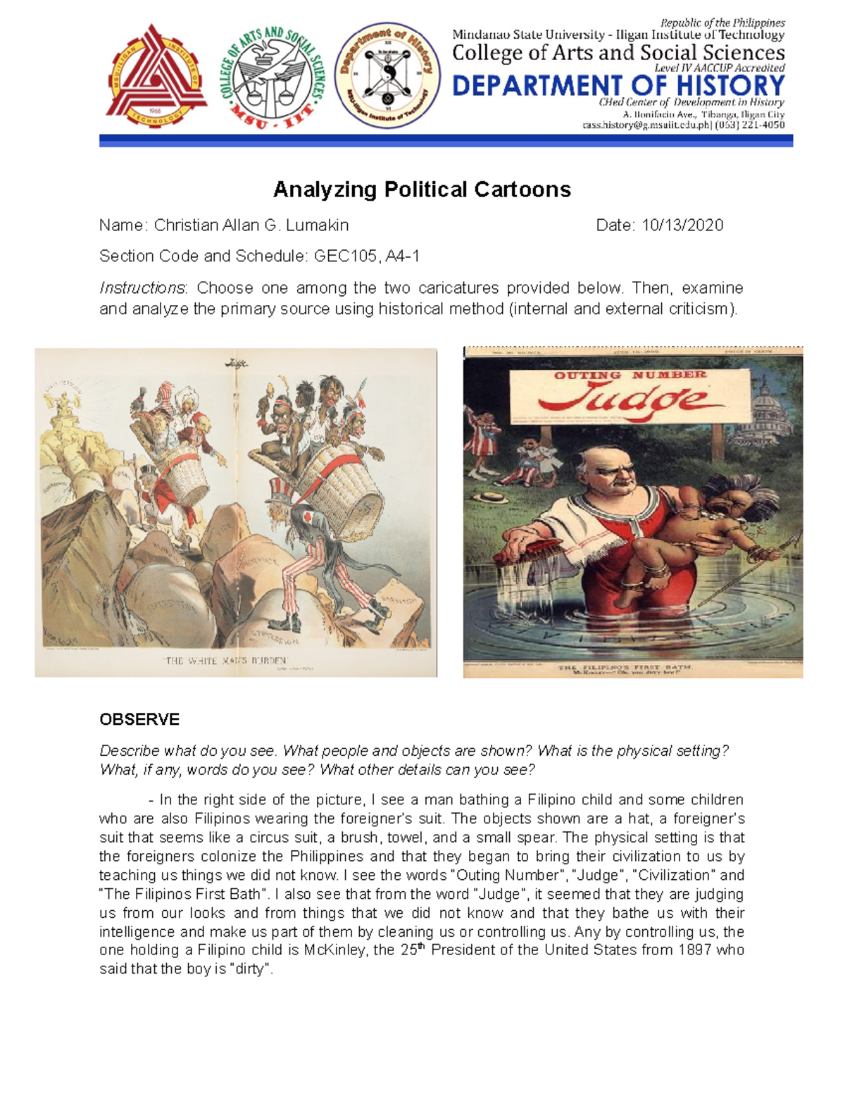 Analyzing Political Cartoons Worksheet A - Analyzing Political Cartoons ...