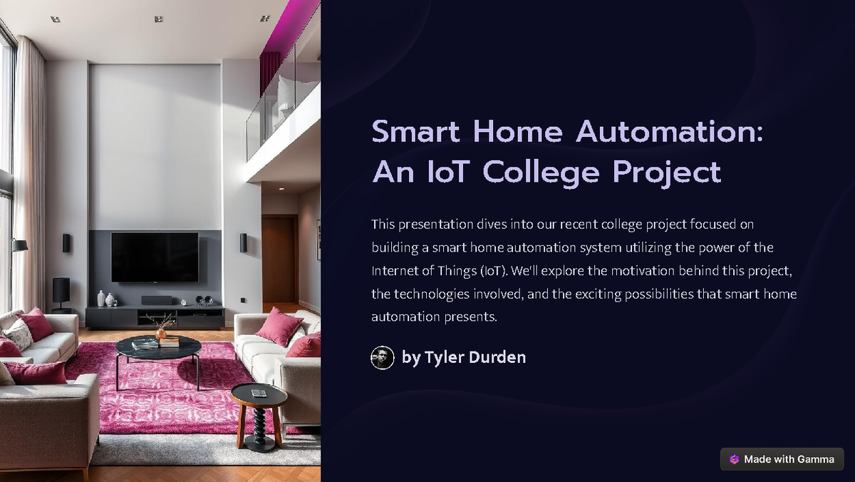 Smart Home Automation An Io T College Project - Smart Home Automation ...