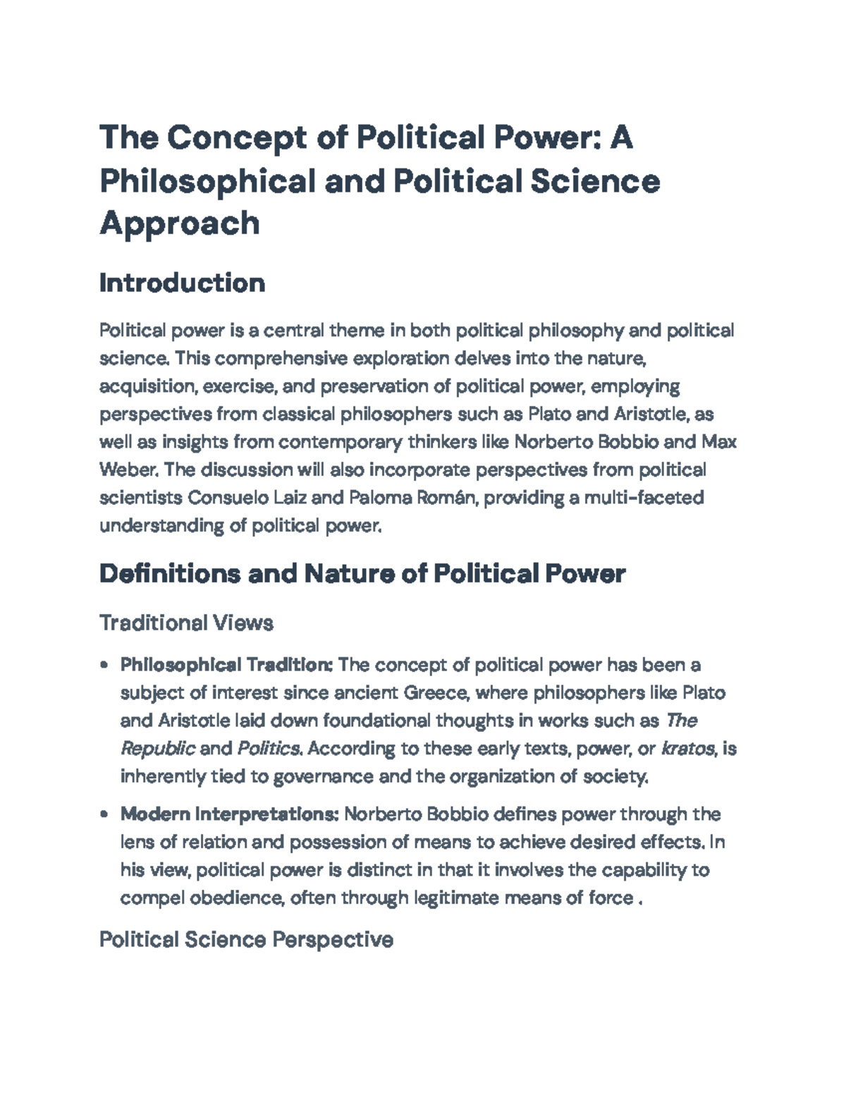 The Concept of Political Power: Insights from Philosophy & Political ...