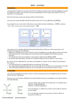 TD Glucides - Exercices et Formules des Oligosaccharides (BMOL) - Studocu