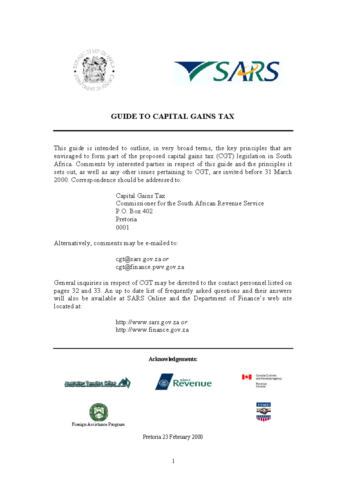 Instalment Credit Agreements: SARS Tax Principles & Examples (IN48 ...