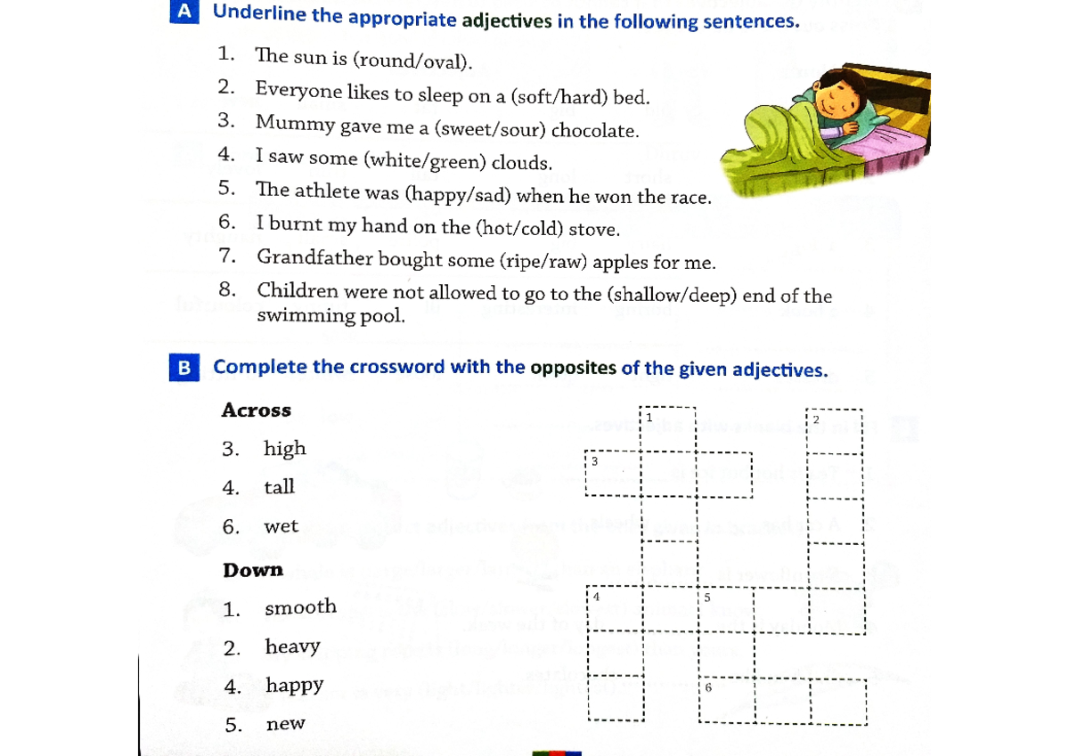 Class 3 Adjective Worksheet Activities and Exercises - Studocu