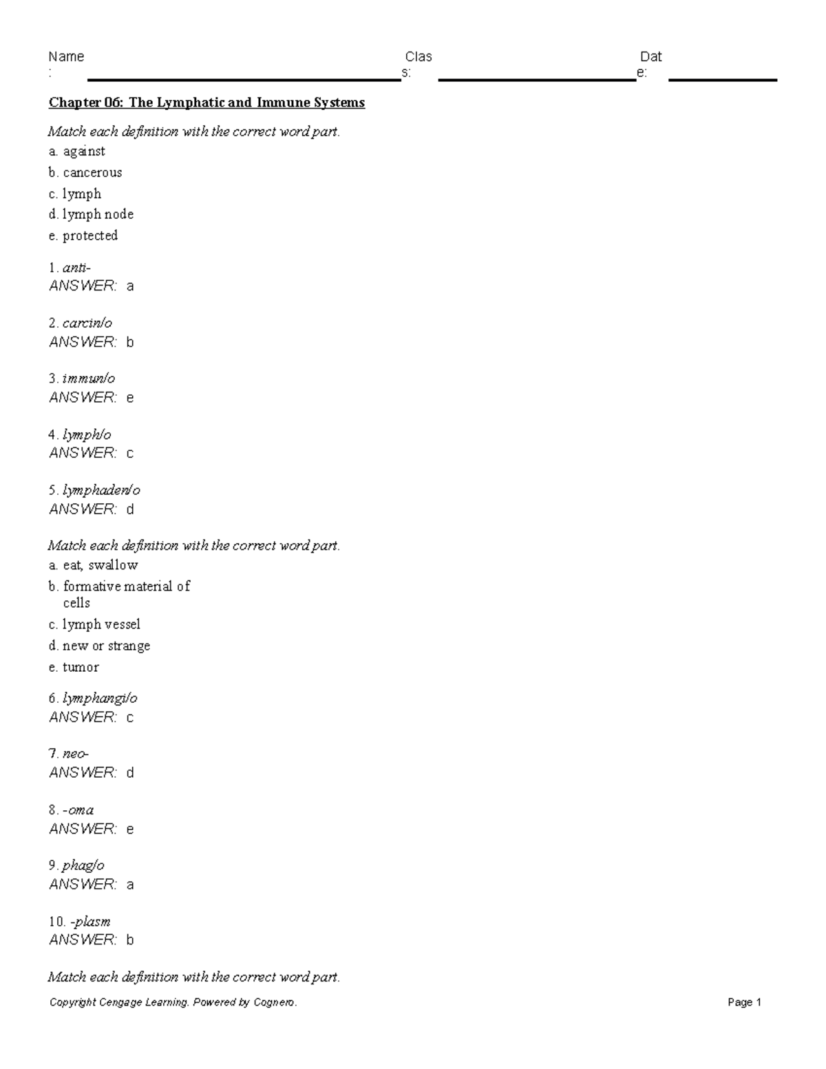 Chapter 06 The Lymphatic and Immune Systems - : s: e: Chapter 06: The ...