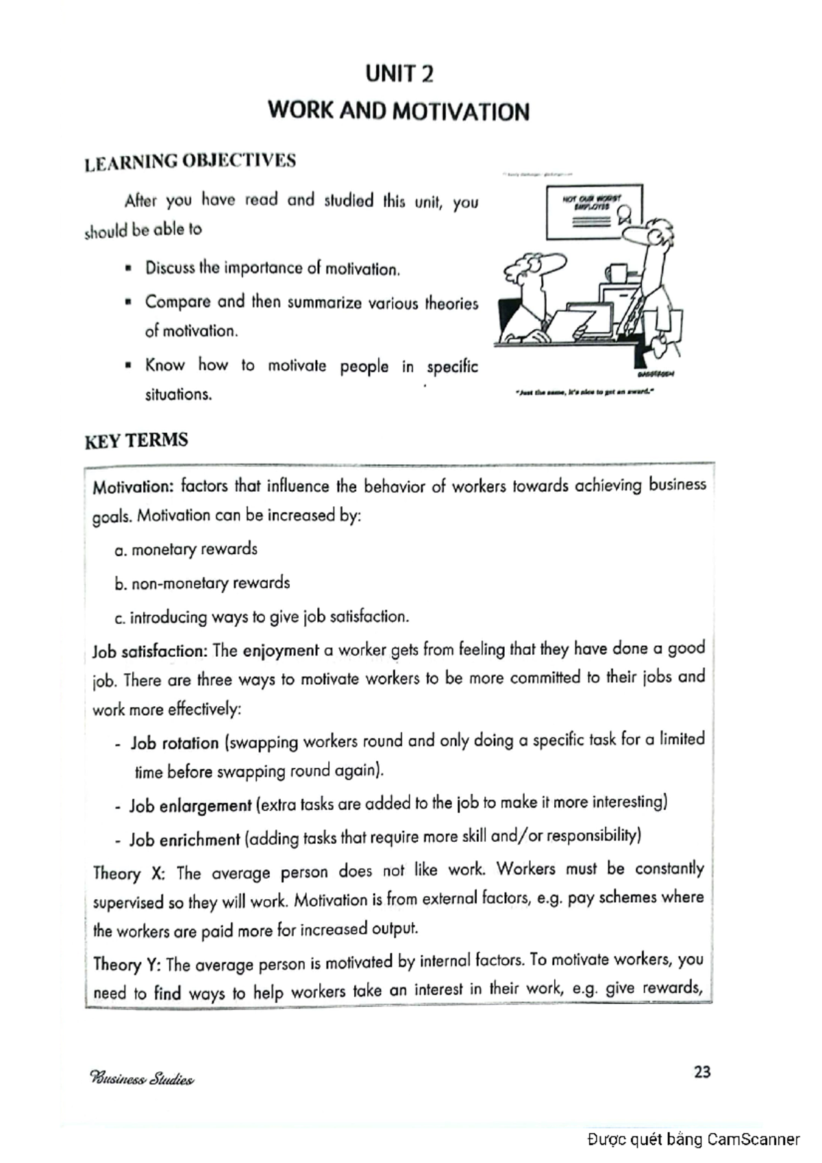 Unit 2 - Work & Motivation Theories (TACN 1) Study Guide - Studocu