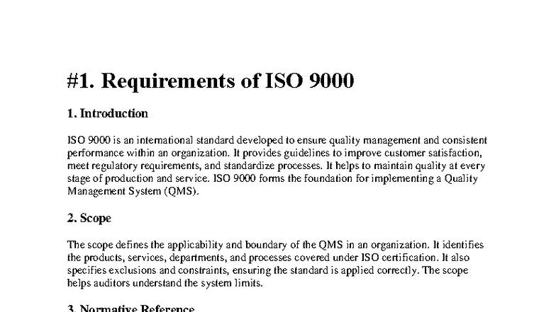 ISO 9000: Comprehensive Guide to Quality Management System Requirements ...