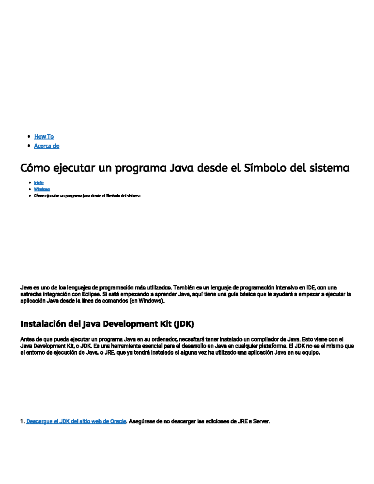 Como ejecutar programas java desde la consola - How To Acerca de Cómo ...