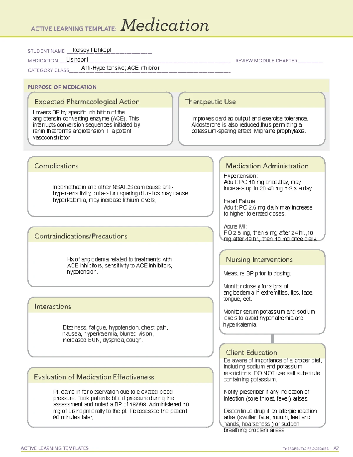 Cardiac Assessment - ATI Active Learning Template - ACTIVE LEARNING ...