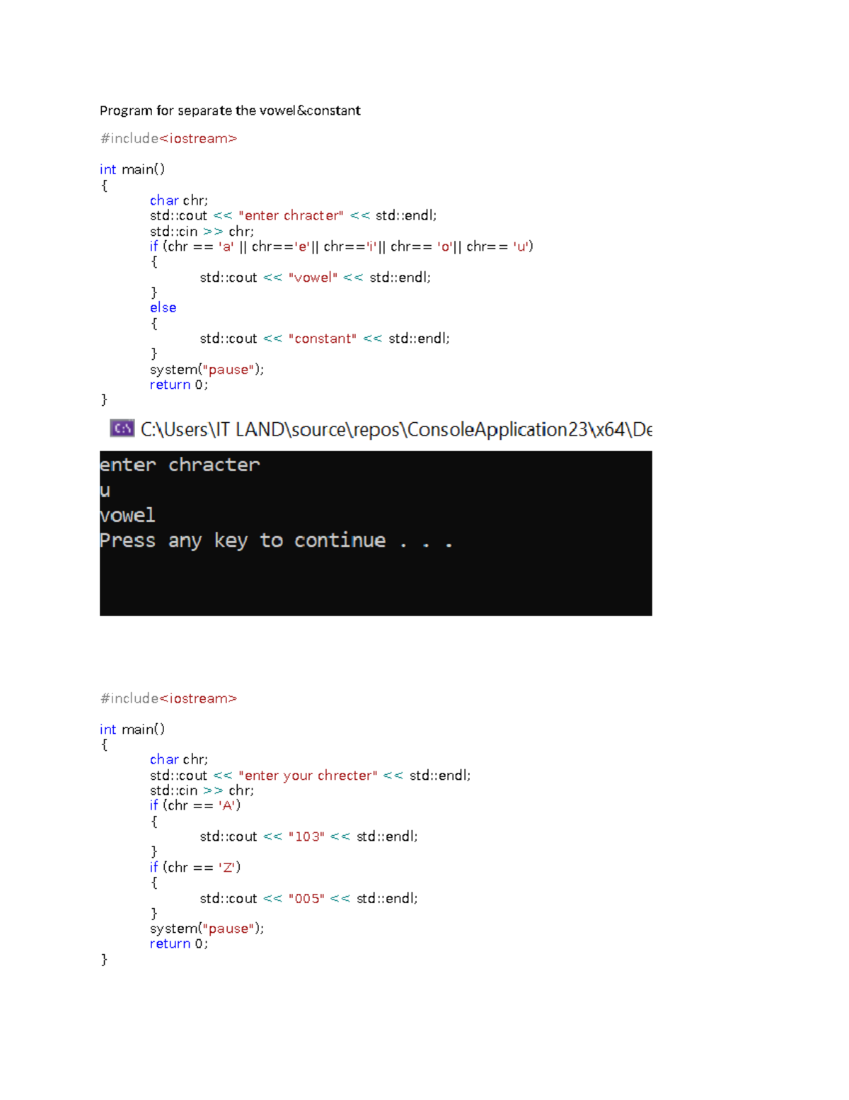 Pf work - programming fundamentals notes - Program for separate the ...