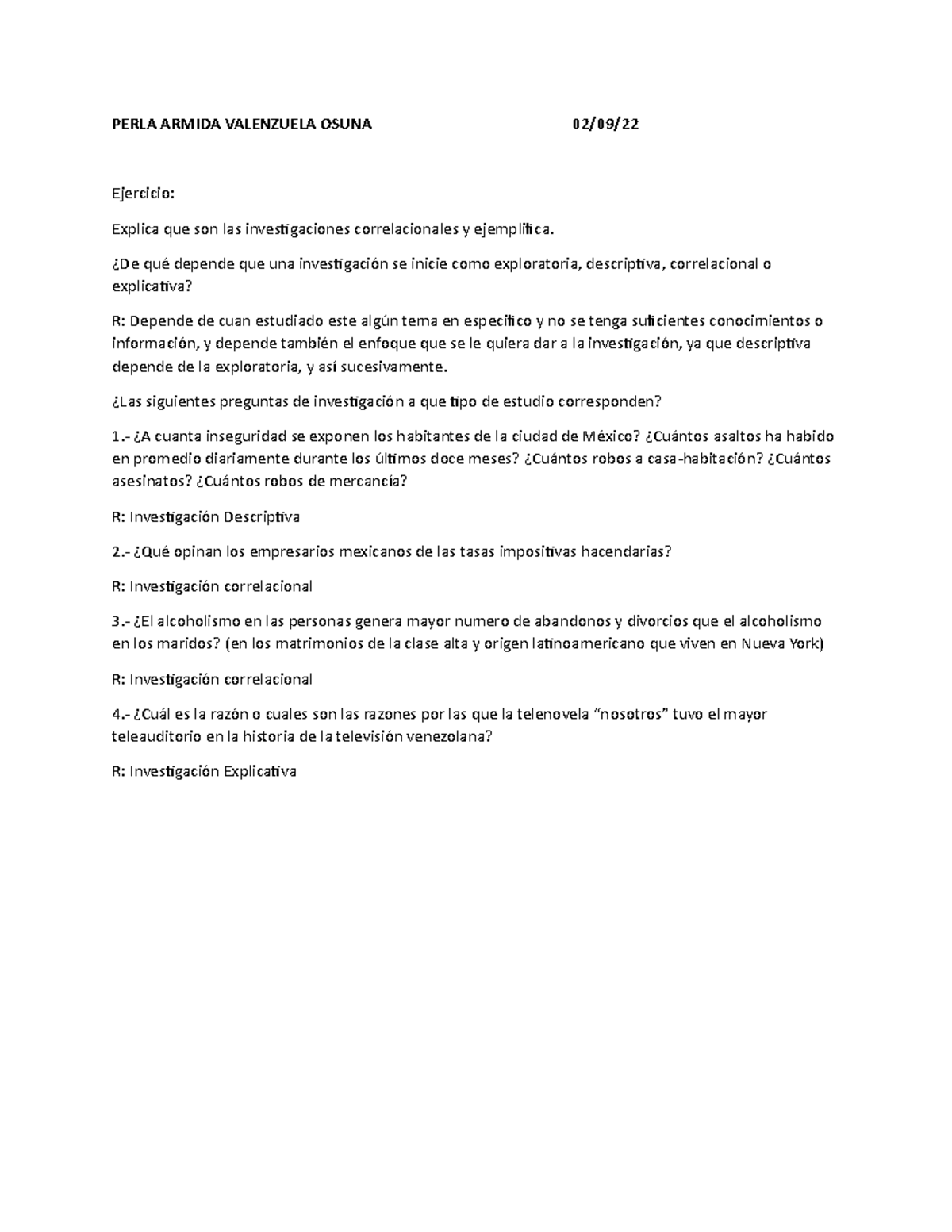 Tarea 1 Tipos DE Investigaciones - PERLA ARMIDA VALENZUELA OSUNA 02/09 ...
