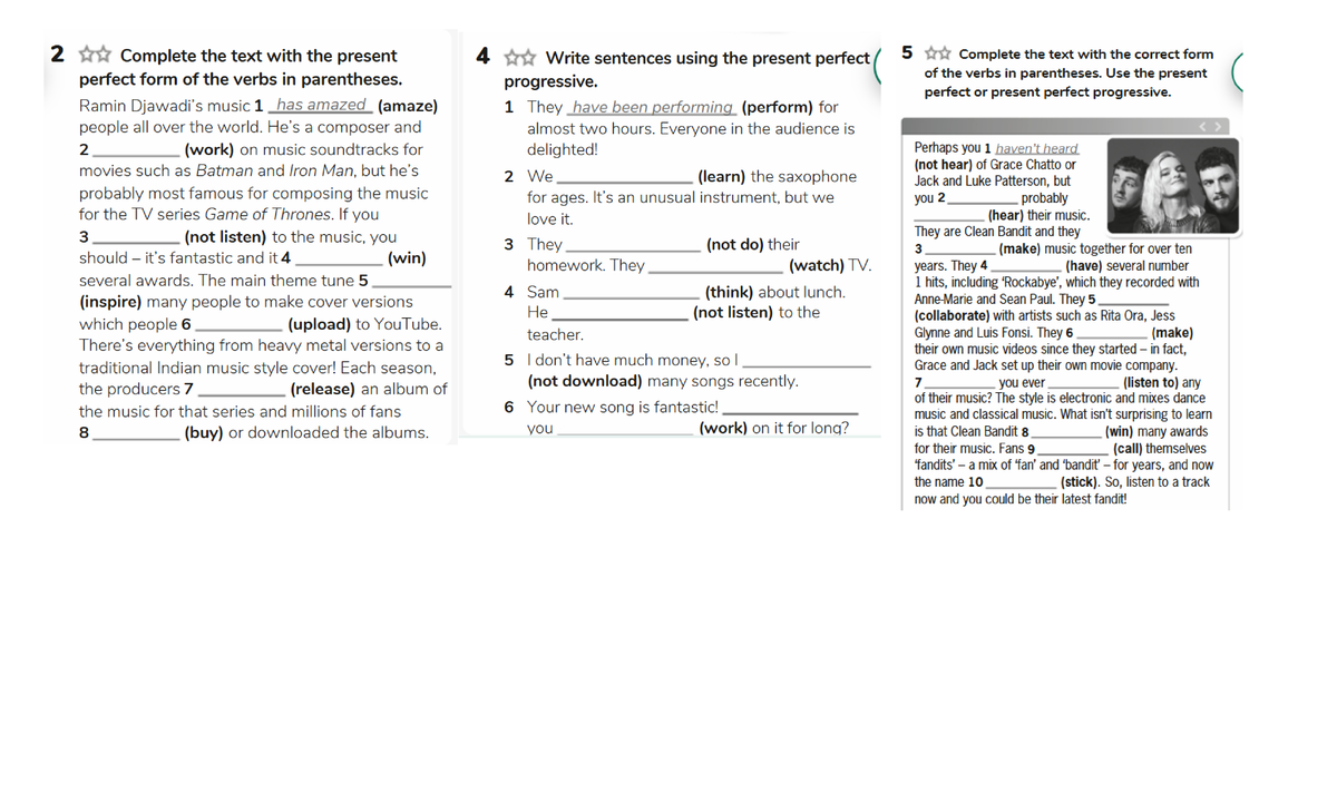 Present Perfect and Present Perfect Progressive: Exercises and Insights ...
