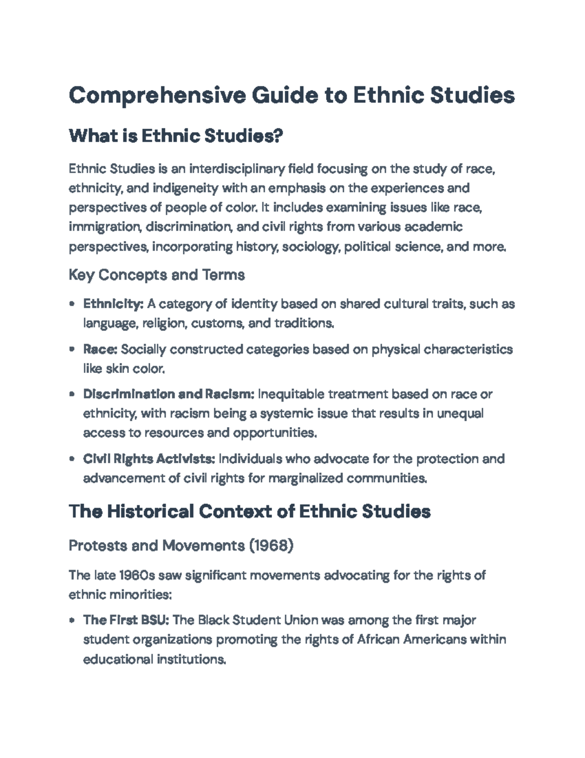 Ethnic Studies: A Comprehensive Guide to Diverse American Experiences ...