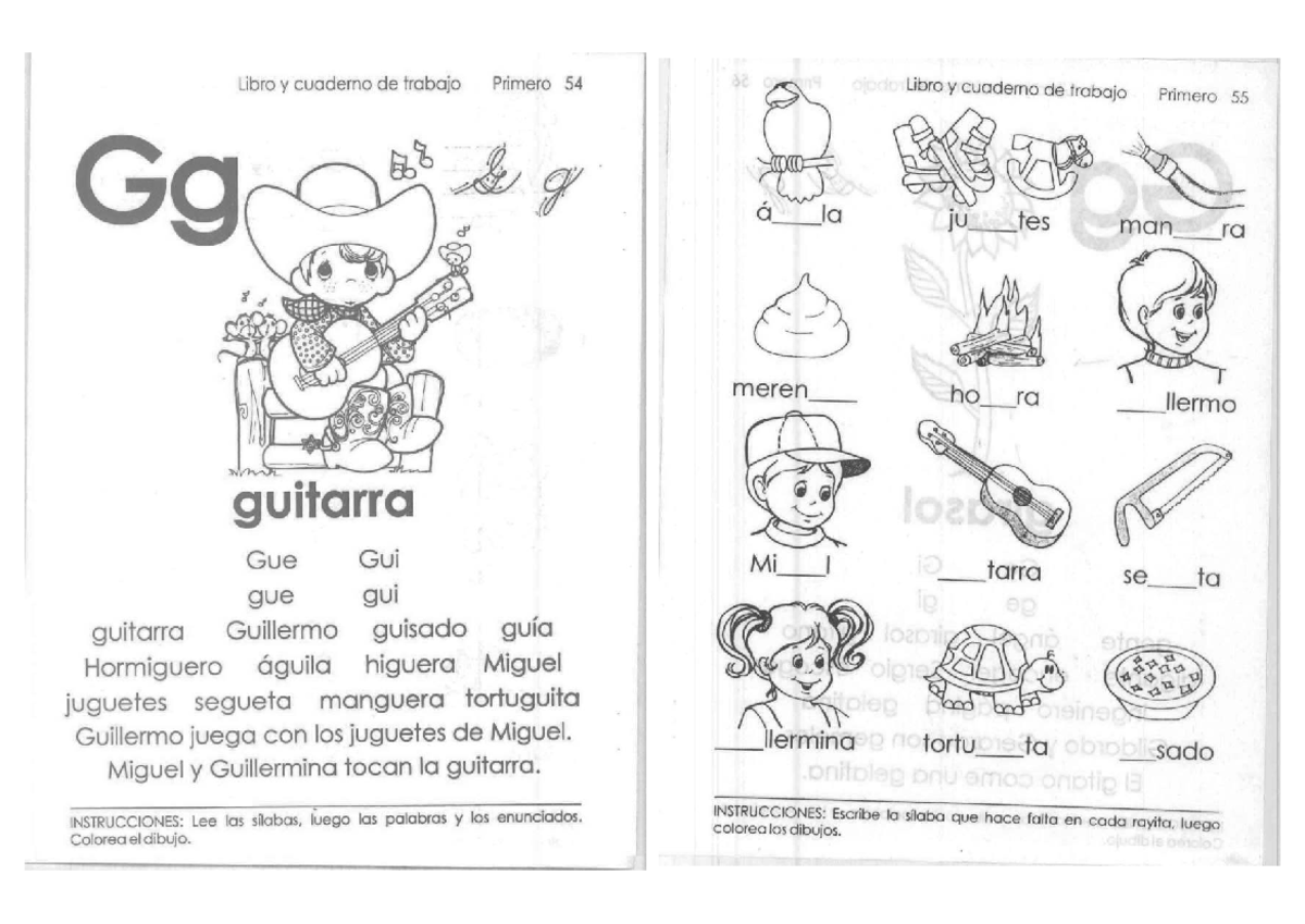 Libro y Cuaderno de Trabajo Primero 54-55: Actividades y Ejercicios ...