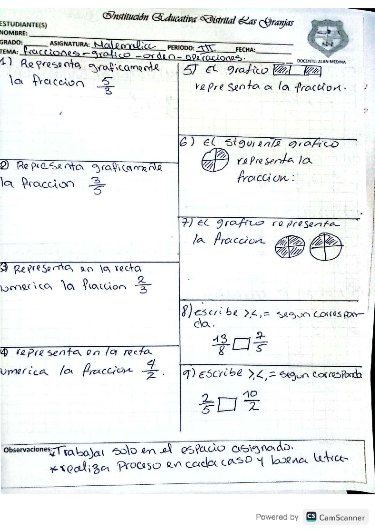 Fracciones 6 - Preparación para Prueba Final de Malemalia - Studocu