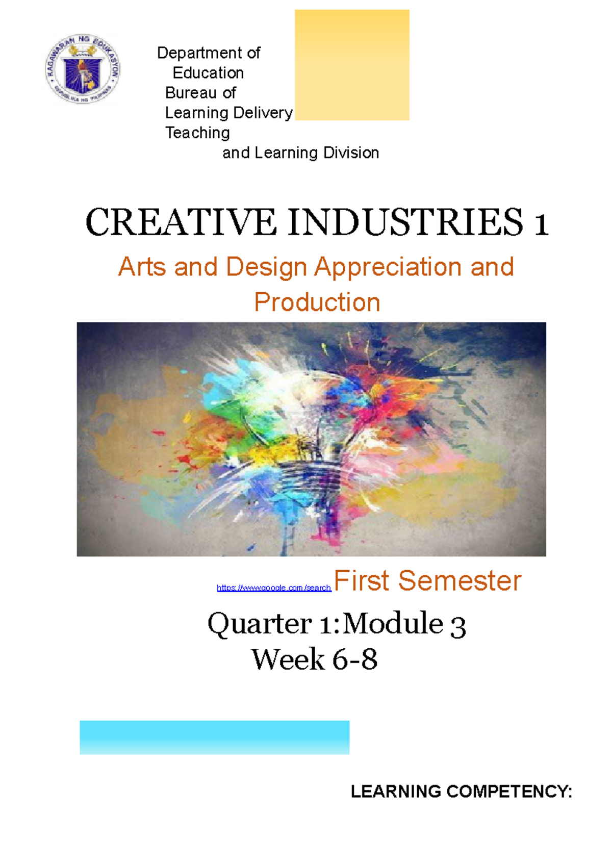 Q1LC-3-6: Understanding Expressions in Creative Industries 1 - Studocu