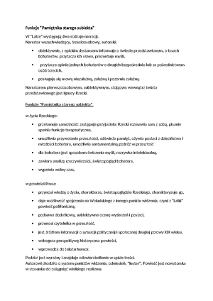 Lalka - ostatni to romantyk (Ignacy Rzecki) - Temat: Ostatni to ...