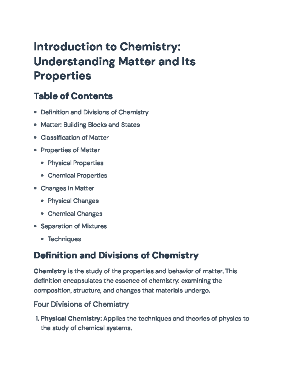 Intro to Chemistry: Matter Properties & Changes Overview (CHEM101 ...