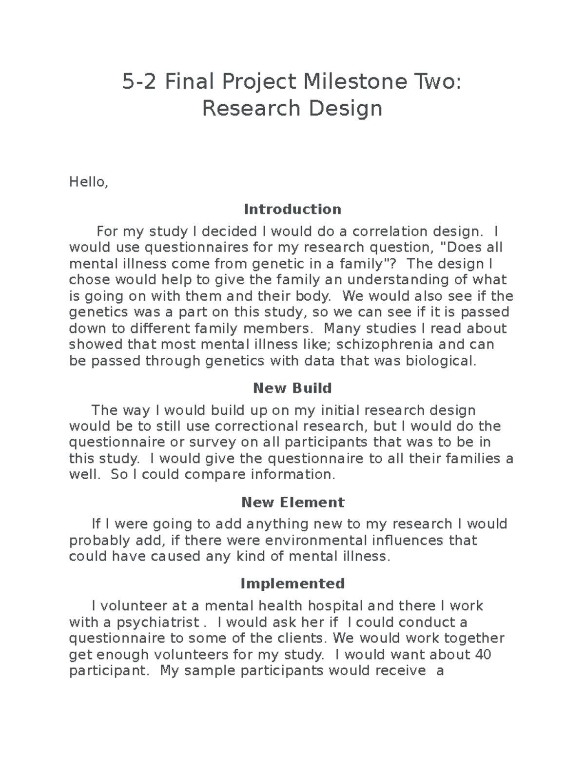 5-2 Final Project Milestone Two Research Design - 5-2 Final Project ...