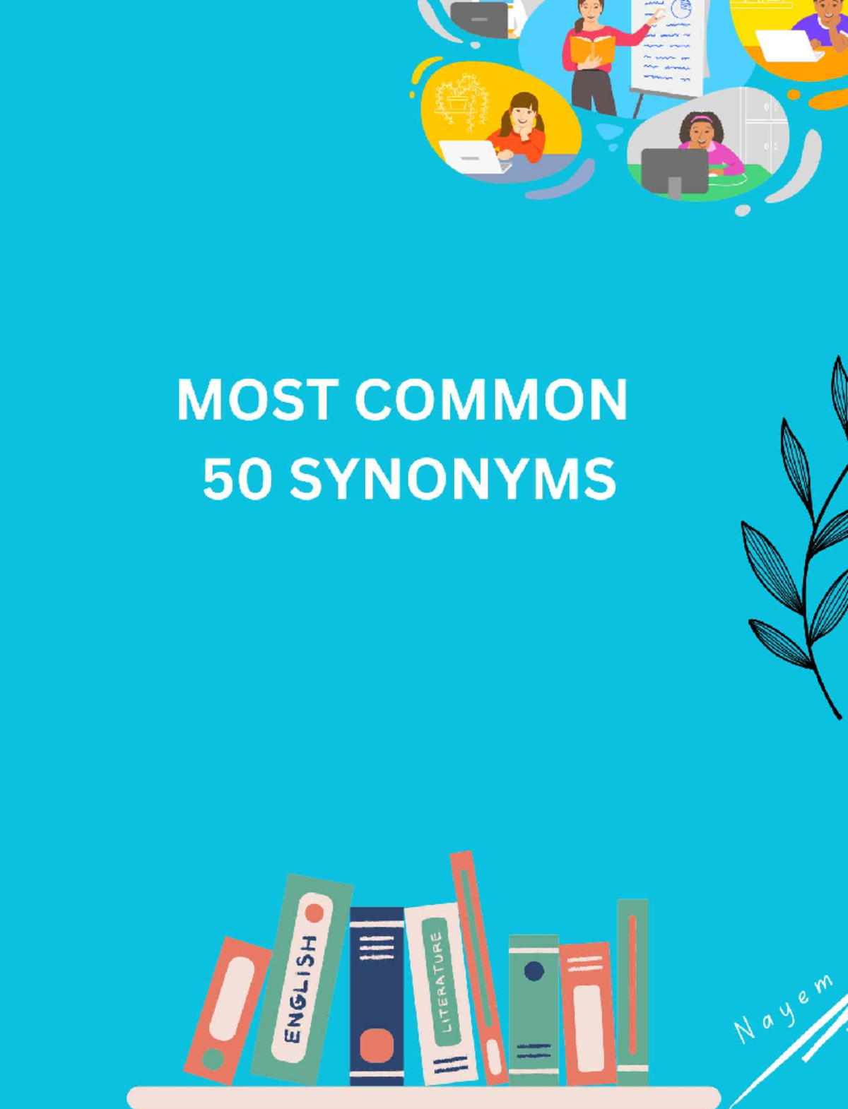 Common Words Synonyms: Vocabulary Study Guide (ENG 101) - Studocu