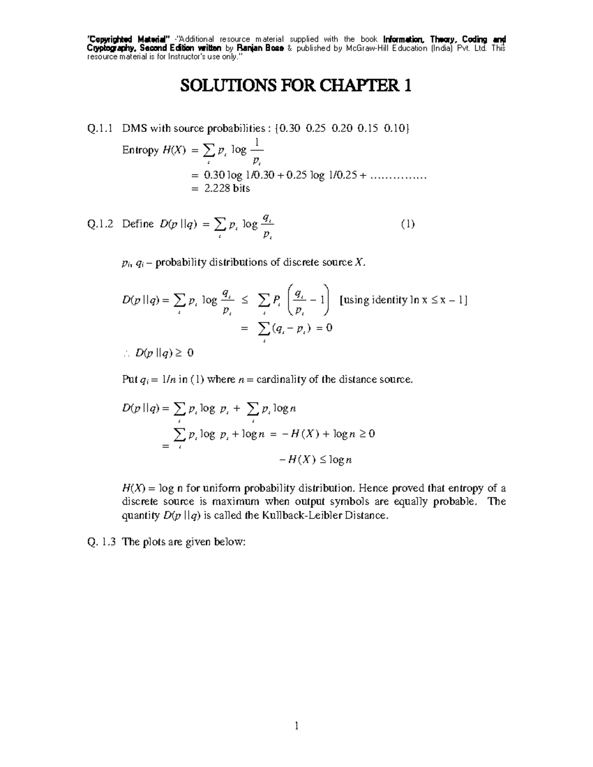 Ranjan bose information theory coding and cryptography solution manual ...