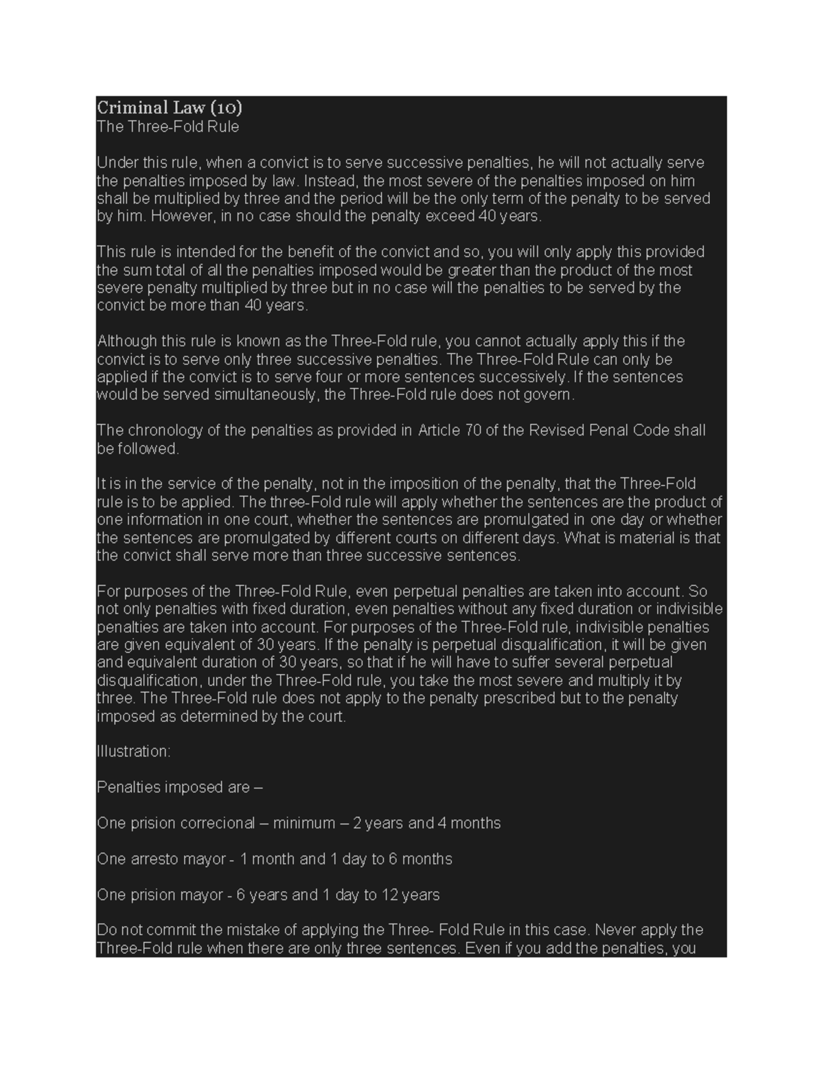 229066122 The Three-Fold Rule in Criminal Law Explained - Studocu