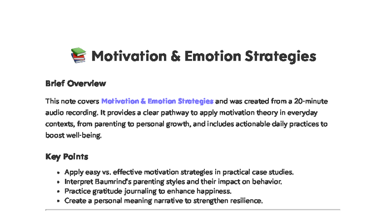 Motivation & Emotion Strategies: Practical Applications & Interventions ...