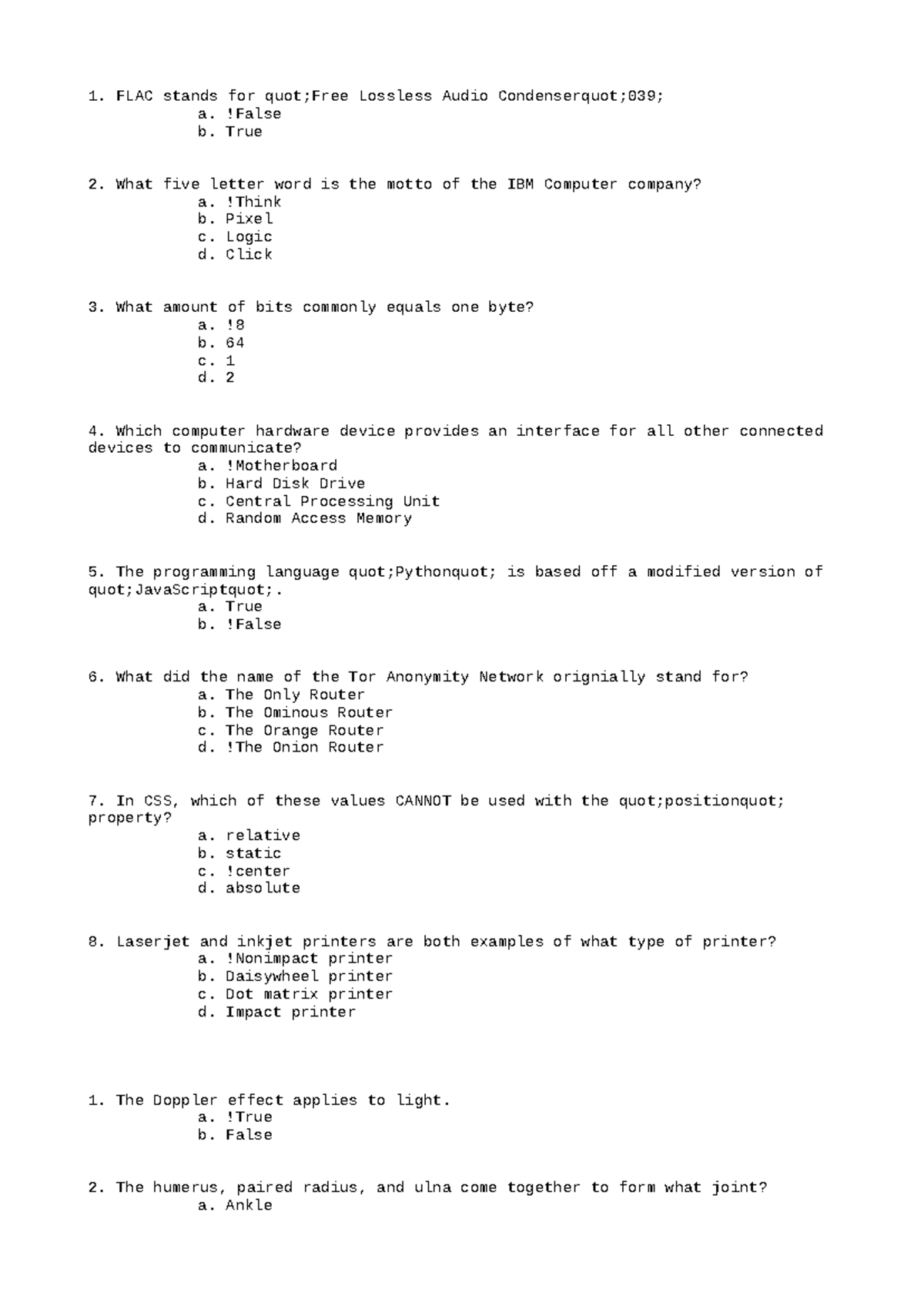 STAT275 Experimental Report: Quiz Answers & Key Concepts 2019 - Studocu
