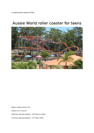 Methods psmt year 12 lamichhane samridhi final - Year 12 Methods Problem Solving and Modelling ...