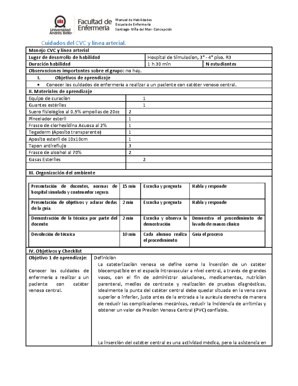 Guía de Cuidados en CVC y Línea Arterial - Escuela de Enfermería - Studocu