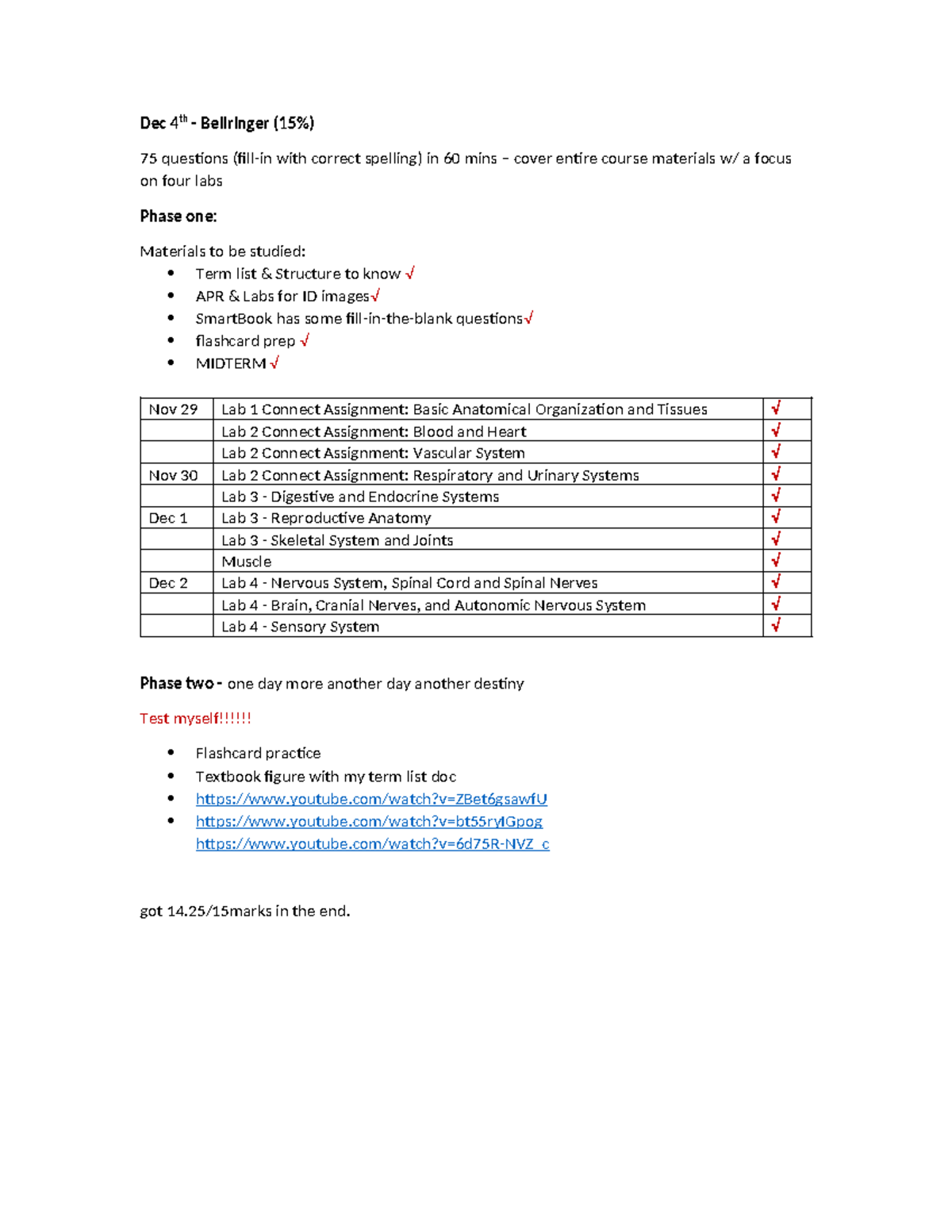 BIO101 Bell-ringer Review Plan: Midterm Preparation Guide - Studocu