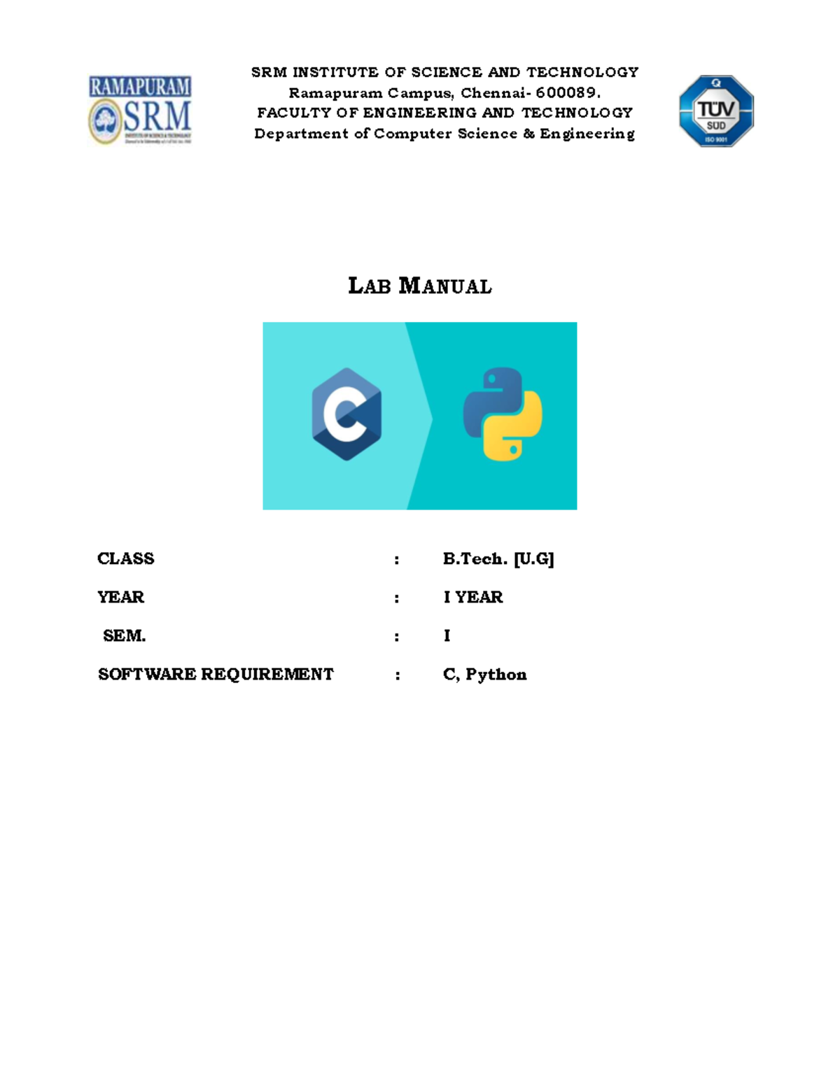 **PPS Lab Manual - C Programming Experiments (1st Year, 1st Sem)** - Studocu