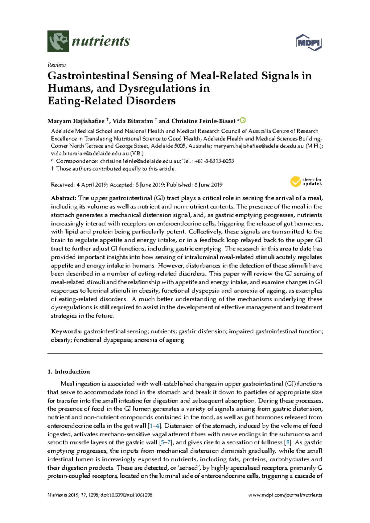 Dietary Needs in GI Disorders: Insights and Management Strategies (2020 ...
