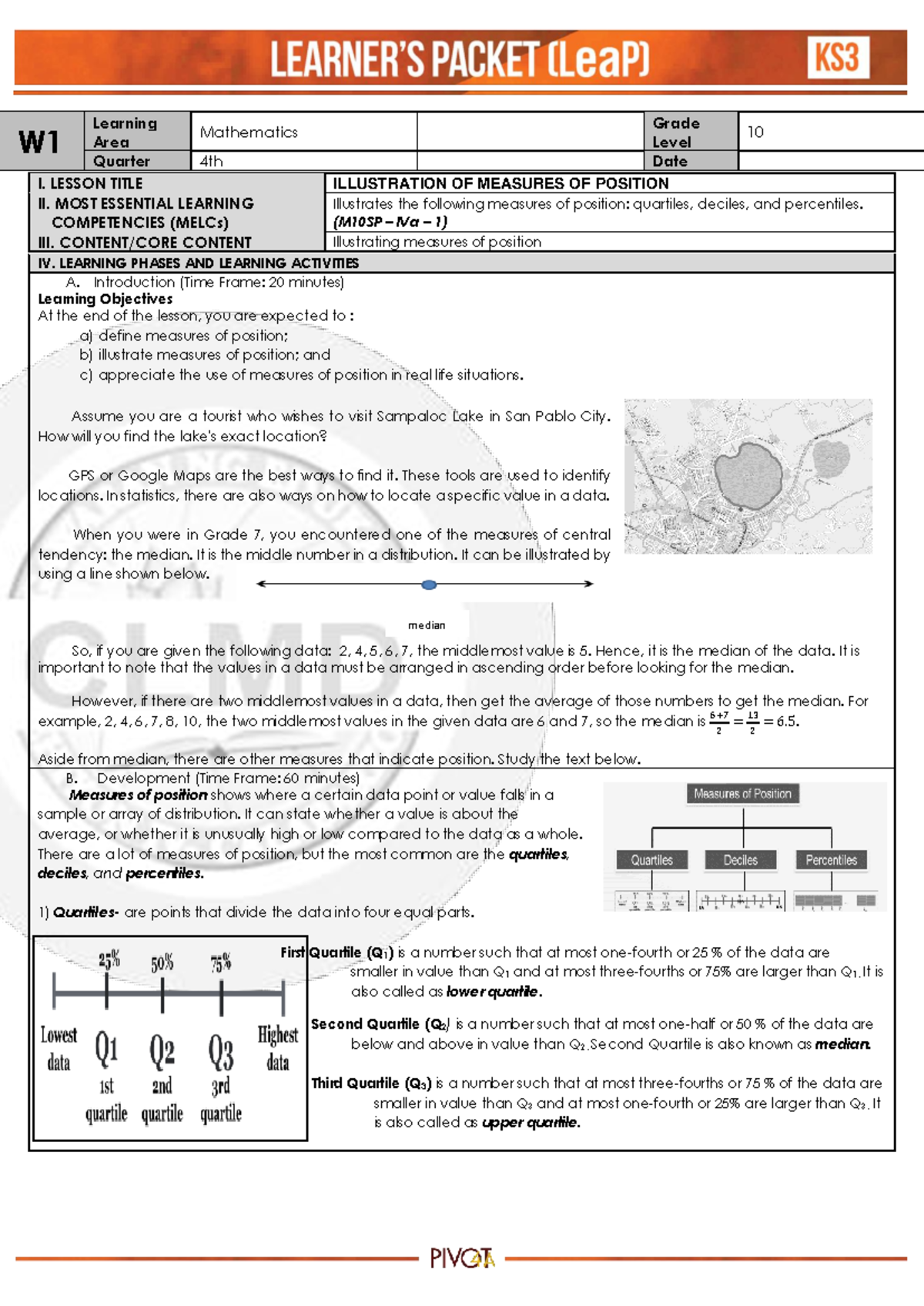 Q4 Math 10 Week 1 LEARNERS PACKET for grade 10 fourth quarter - W ...