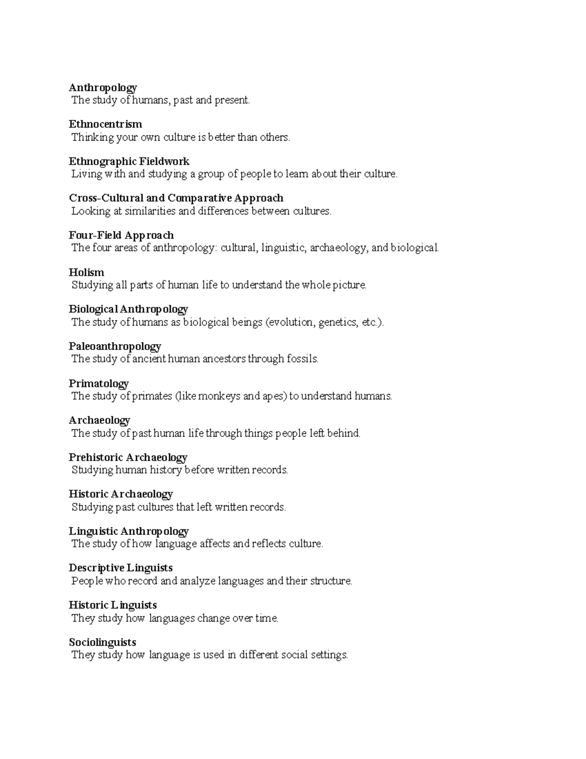 Understanding Key Concepts in Anthropology and Racism Studies (ANTH 101 ...