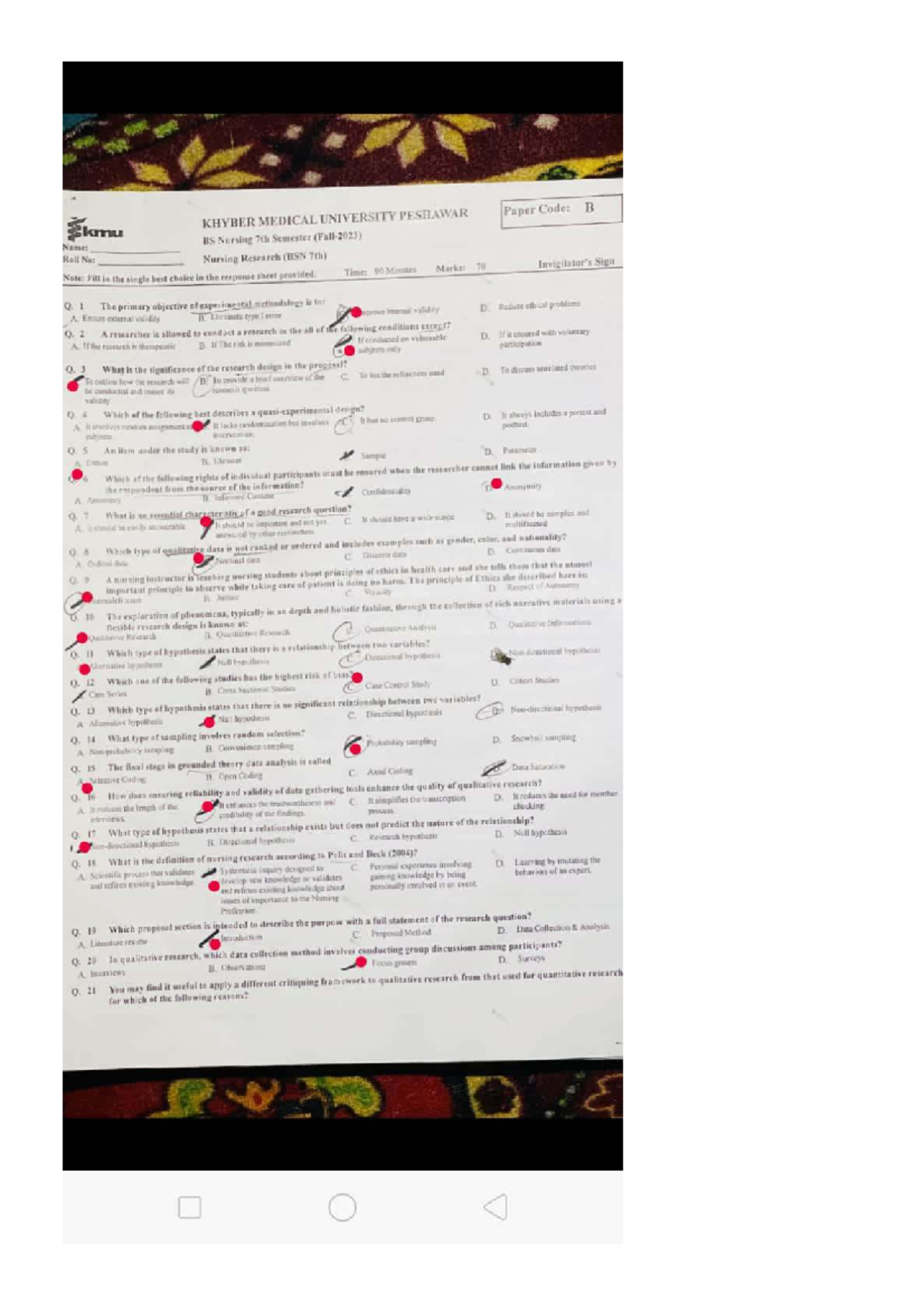 7th SEM Nursing Research Final Exam Notes (I3) - Studocu