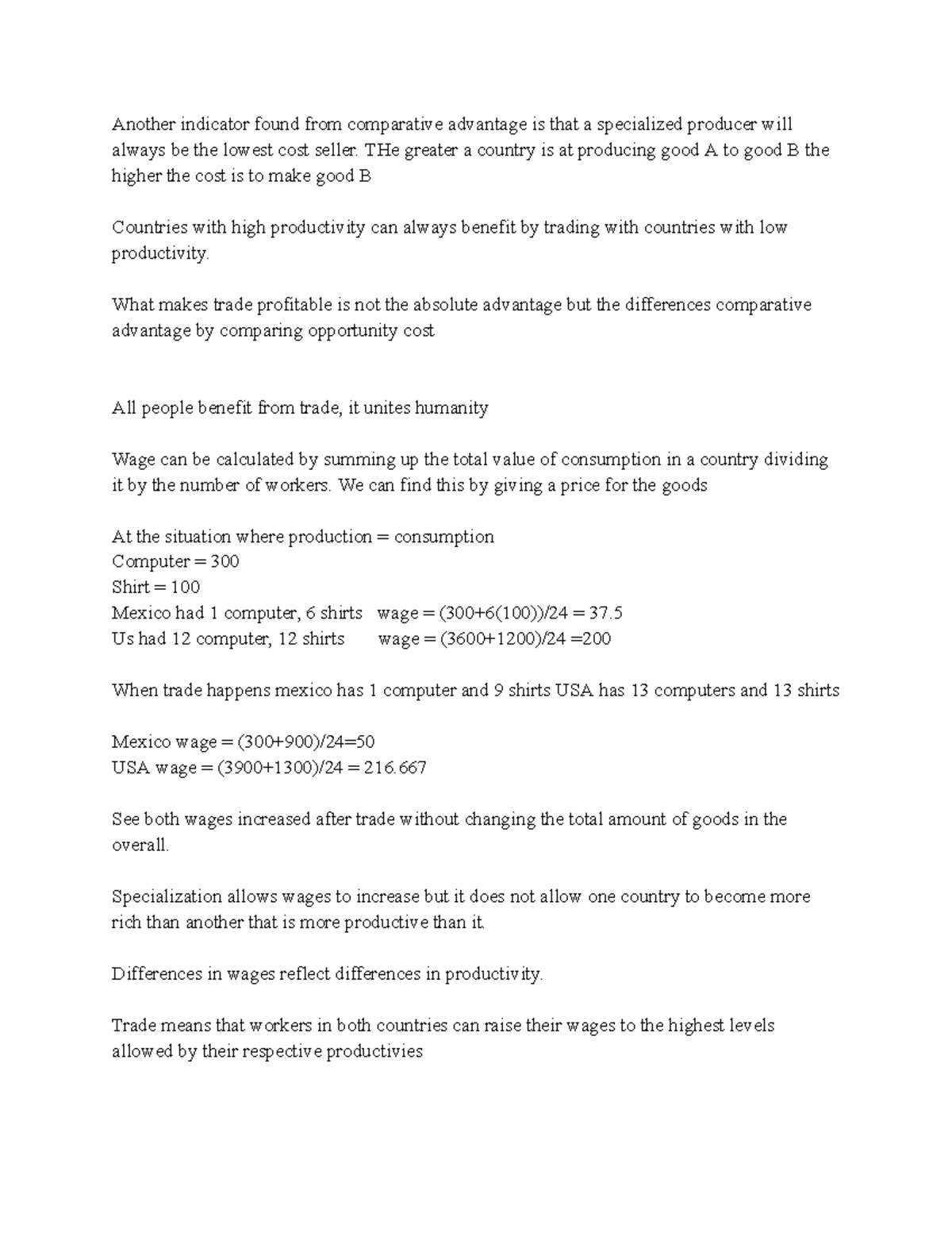 Microeconomics: Comparative Advantage and Trade Benefits - Studocu