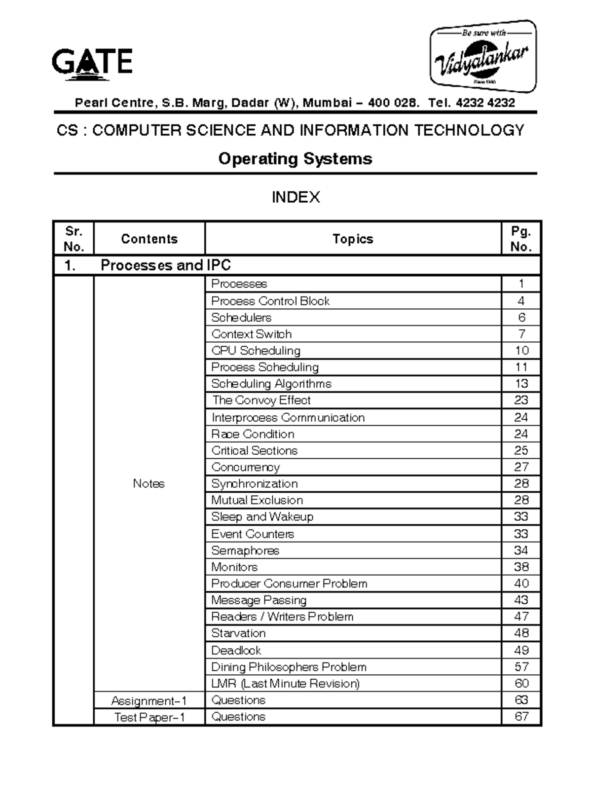 CSE-Module-5: Operating Systems Notes and Last Minute Revision - Studocu