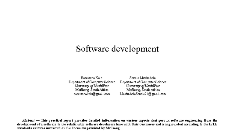 CMPG 224 Software Development Principles and Practices Report - Studocu