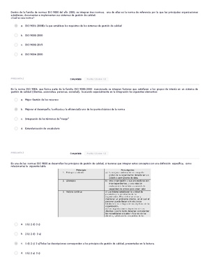 Modalidad de exámenes Semana 3 B Revisión del intento - PREGUNTA 1 Completada Puntúa 1 sobre 1 ...
