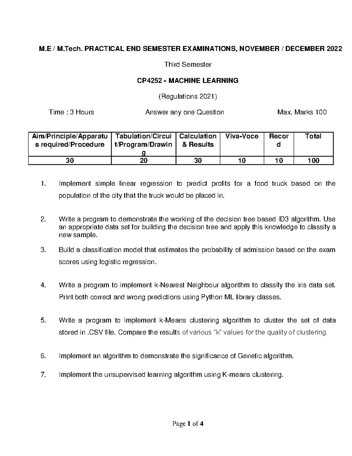 CP4252 SET2 - Machine Learning Practical Lab Questions - Studocu