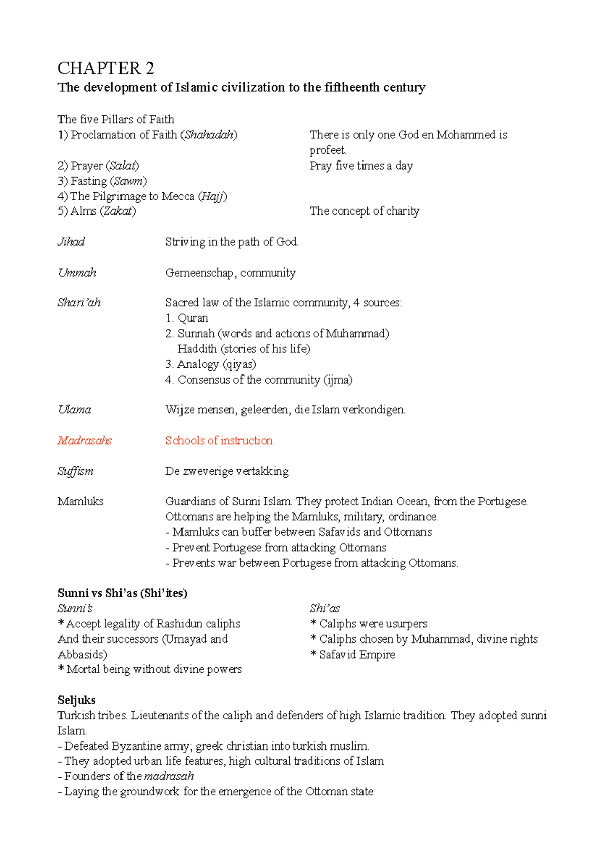 Lecture notes History of the Middle East Pre 2 midterm timeline ...