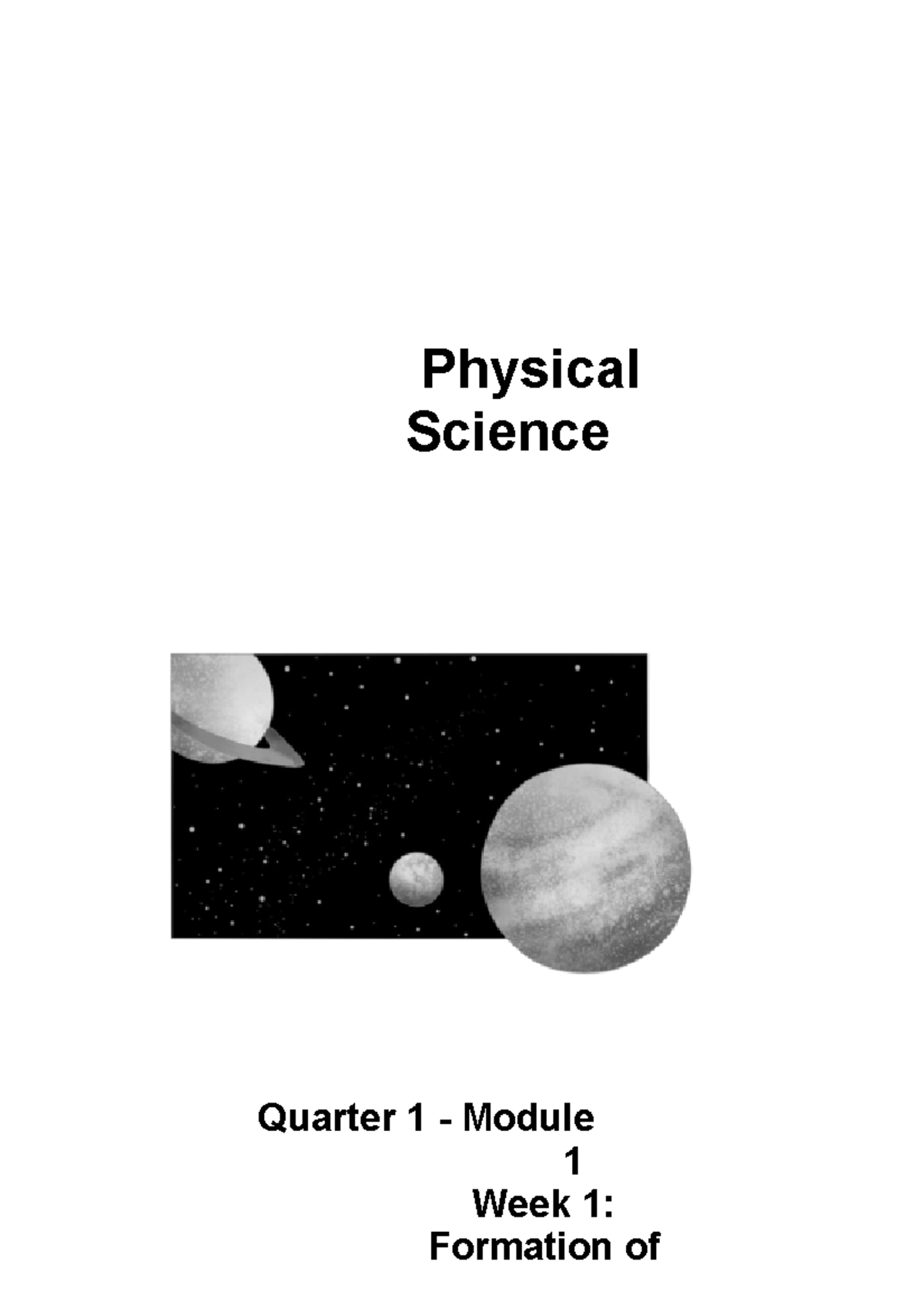 Physical Science Module 1 (Long Size) - Senior High School Physical ...