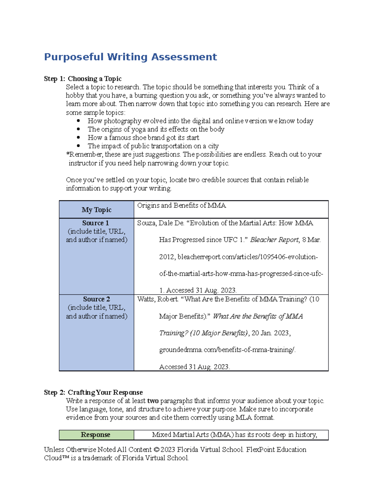 1 03 Purposeful Writing Assessment And Rubric For Research Topics