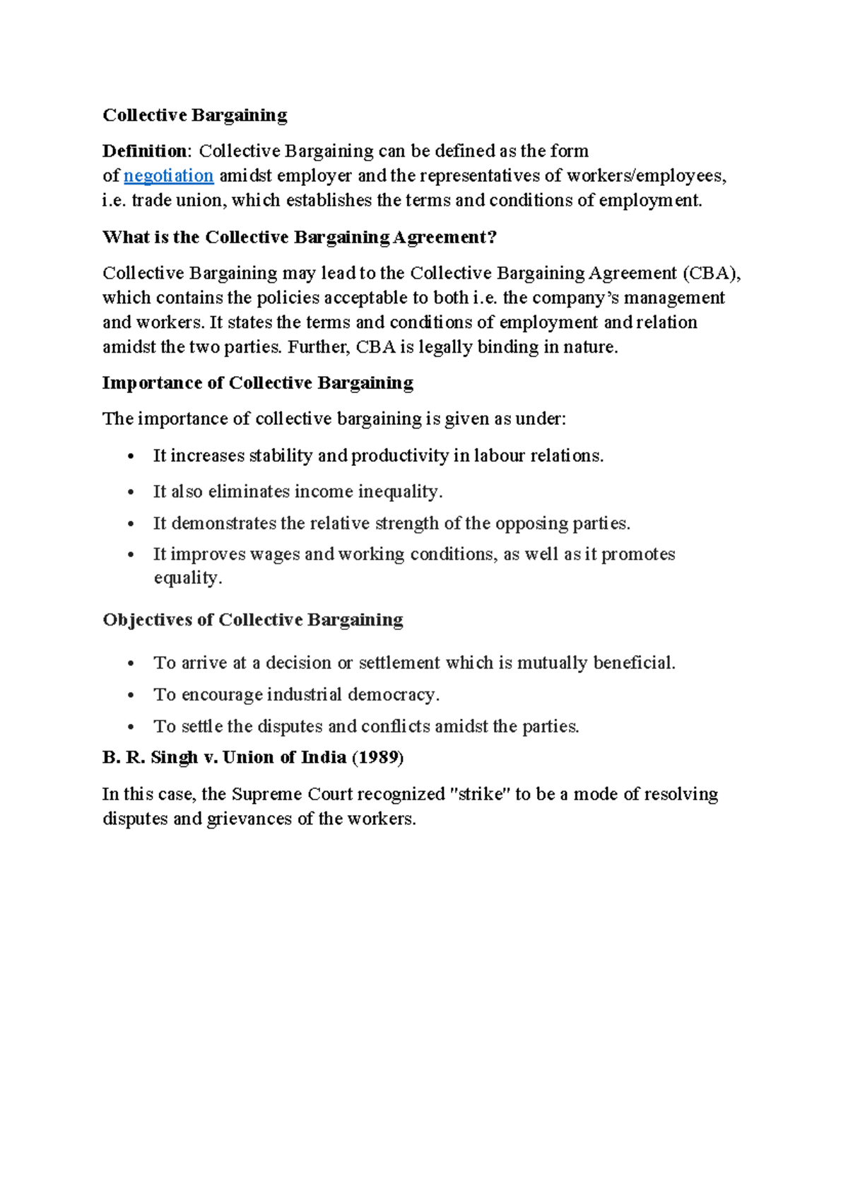 Collective Bargaining Overview: Definition, Importance & Objectives ...