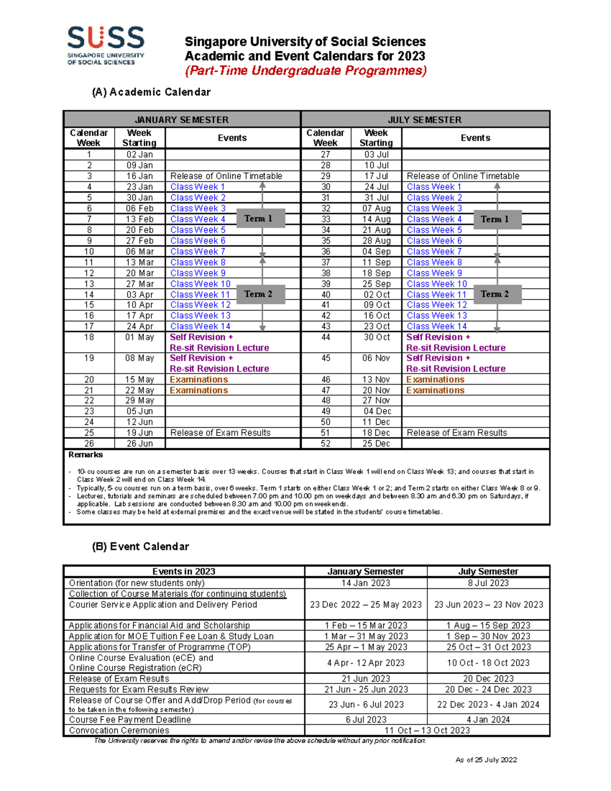 Ptug Academic Calendar & Events Overview for 2023 - Studocu